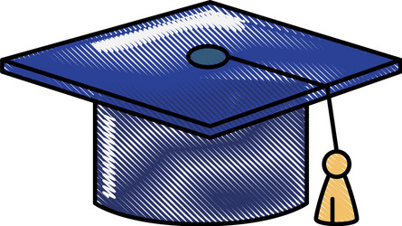 Graduation cap object Royalty Free Vector Image