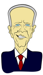 Joe biden american politician with american flag Vector Image