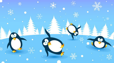 Penguin dance Royalty Free Vector Image - VectorStock