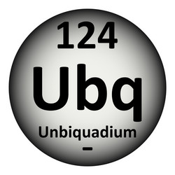 Periodic table element unbiquadium icon Royalty Free Vector