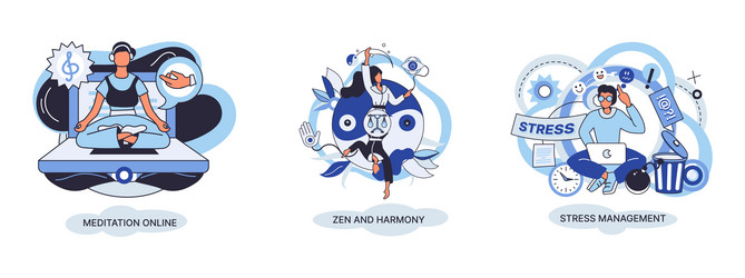 Self-management self regulation learning Vector Image