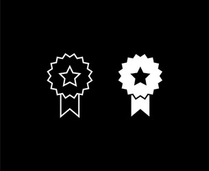 Winner badge isolated icons set victory number Vector Image