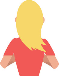 Woman back cartoon Royalty Free Vector Image - VectorStock