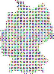 Germany Pixel Map Vector Images (over 170)