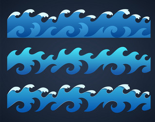 Decoration waves clipart Royalty Free Vector Image