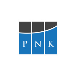 Pnk letter technology logo design on white Vector Image