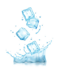 Ice cube Royalty Free Vector Image - VectorStock