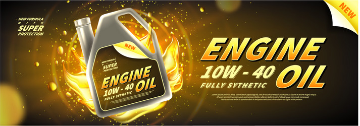 Engine oil advertisement background Royalty Free Vector
