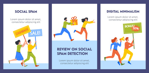 Aggressive marketing campaign concept intrusive Vector Image