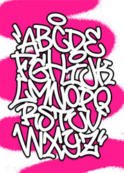 Bright cartoon comic graffiti font alphabet Vector Image