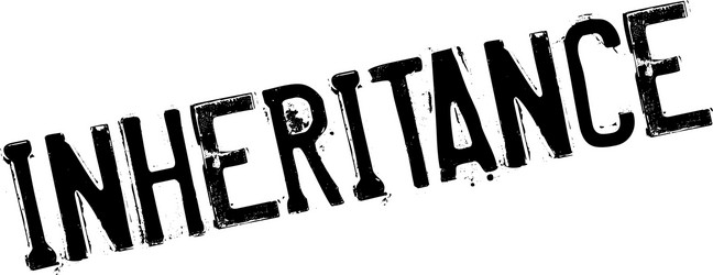 Inheritance rubber stamp Royalty Free Vector Image
