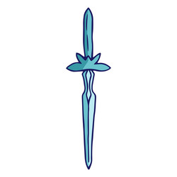 Simple thin sword stroke Royalty Free Vector Image