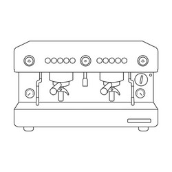 Coffee machine outline icon Royalty Free Vector Image