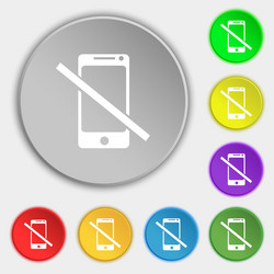 Do not call smartphone signs icon support symbol Vector Image