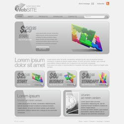 Gray website template 960 grid Royalty Free Vector Image