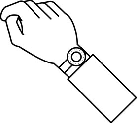 Hands with clock isolated icon Royalty Free Vector Image