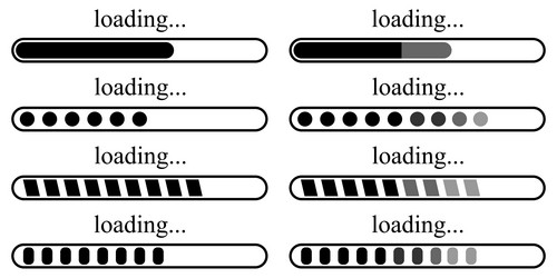Loading icons load indicator sign Royalty Free Vector Image