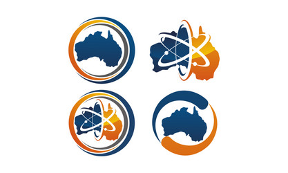 Australia icons set australian traditional Vector Image