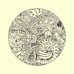 Abstract doodle letter e Royalty Free Vector Image