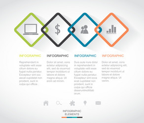 Infographic polygons triangle square pentagon Vector Image