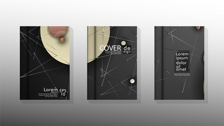 Abstract book cover design with a galaxy Vector Image