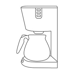 Coffee machine outline icon Royalty Free Vector Image
