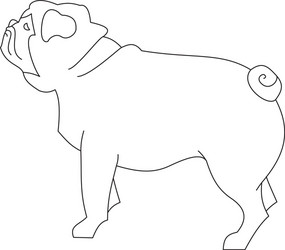 Pug Profile Outline Vector Images (93)