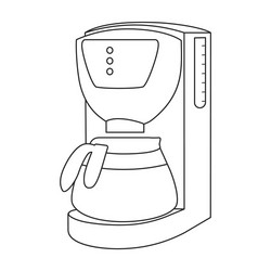 Coffee machine outline icon Royalty Free Vector Image