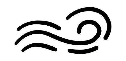 Doodle wind lines air sketch cartoon hand drawn Vector Image