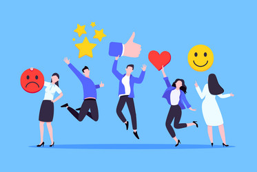 Employee feedback work satisfaction survey Vector Image