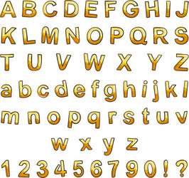 Hand drawn doodle font cartoon alphabet Royalty Free Vector