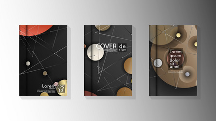 Abstract book cover design with a galaxy Vector Image