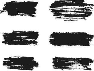 Brush strokes set 12 Royalty Free Vector Image