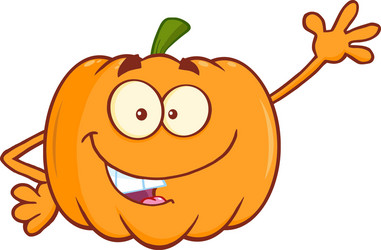 Fresh pumpkin cartoon Royalty Free Vector Image