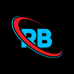 Rb logo r b design white letter rbr Royalty Free Vector