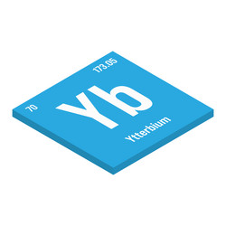 Ytterbium yb periodic table element Royalty Free Vector
