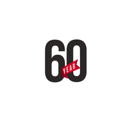 60 year anniversary template design Royalty Free Vector