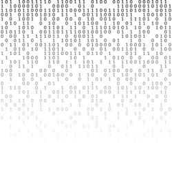 Binary code background black and white Royalty Free Vector
