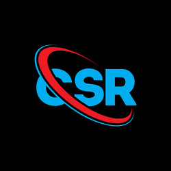 Csr letter logo design in six style polygon Vector Image