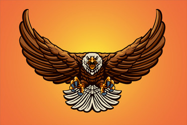 Flying eagle spread the wings Royalty Free Vector Image