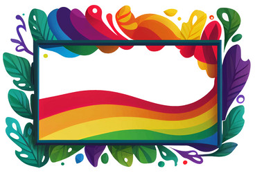 Rainbow border frame Royalty Free Vector Image