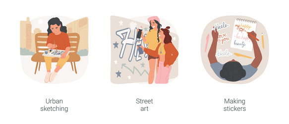 Teen negative feelings isolated cartoon Royalty Free Vector