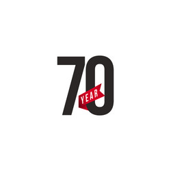 Number 70 template design for anniversary Vector Image