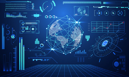 Abstract technology concept computer code Vector Image