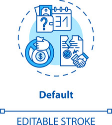 Default concept icon Royalty Free Vector Image