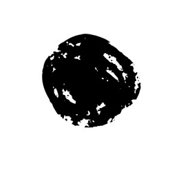 Ink circle black grunge hand drawn Royalty Free Vector Image