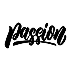 Passion lettering isolated on the white background