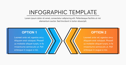 2 steps infographic flat infographics template Vector Image
