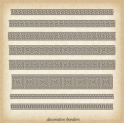 Ancient Greek Ornamental Border Royalty Free Vector Image