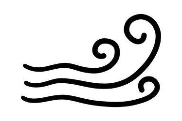 Doodle wind lines air sketch cartoon hand drawn Vector Image